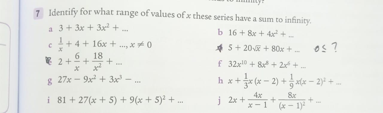 Solved с X os ? 7 Identify for what range of values of x | Chegg.com
