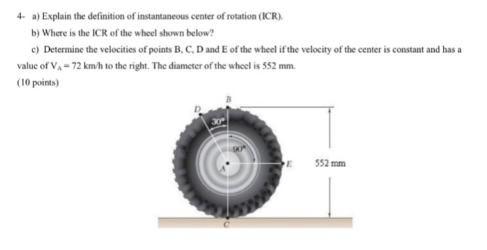 Solved 4- a) Explain the definition of instantaneous center | Chegg.com