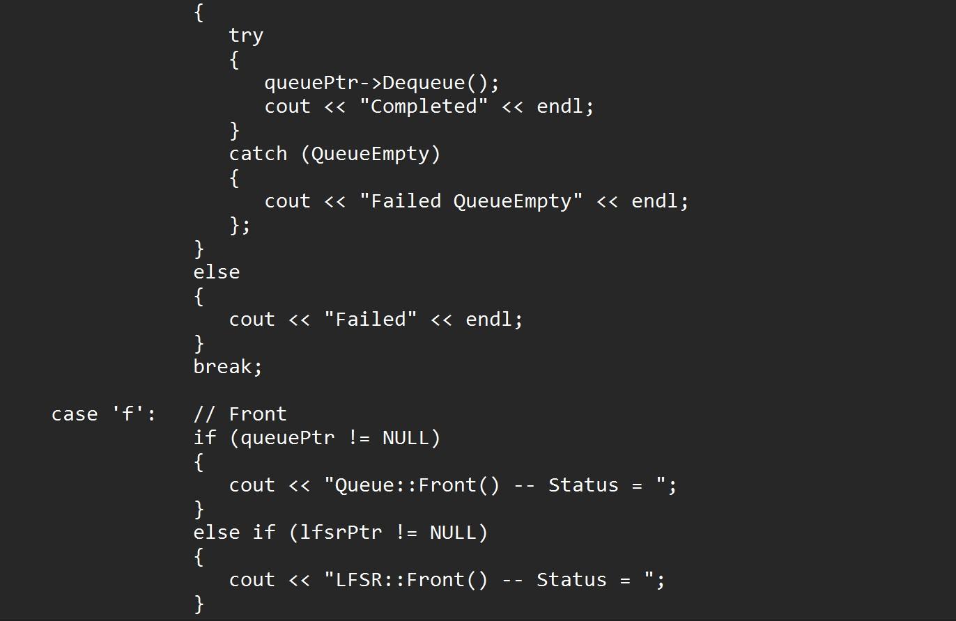 Solved Please create the C++ codes for the lfsr.cpp class | Chegg.com