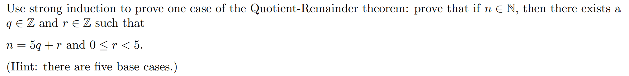 Solved Use strong induction to prove one case of the | Chegg.com