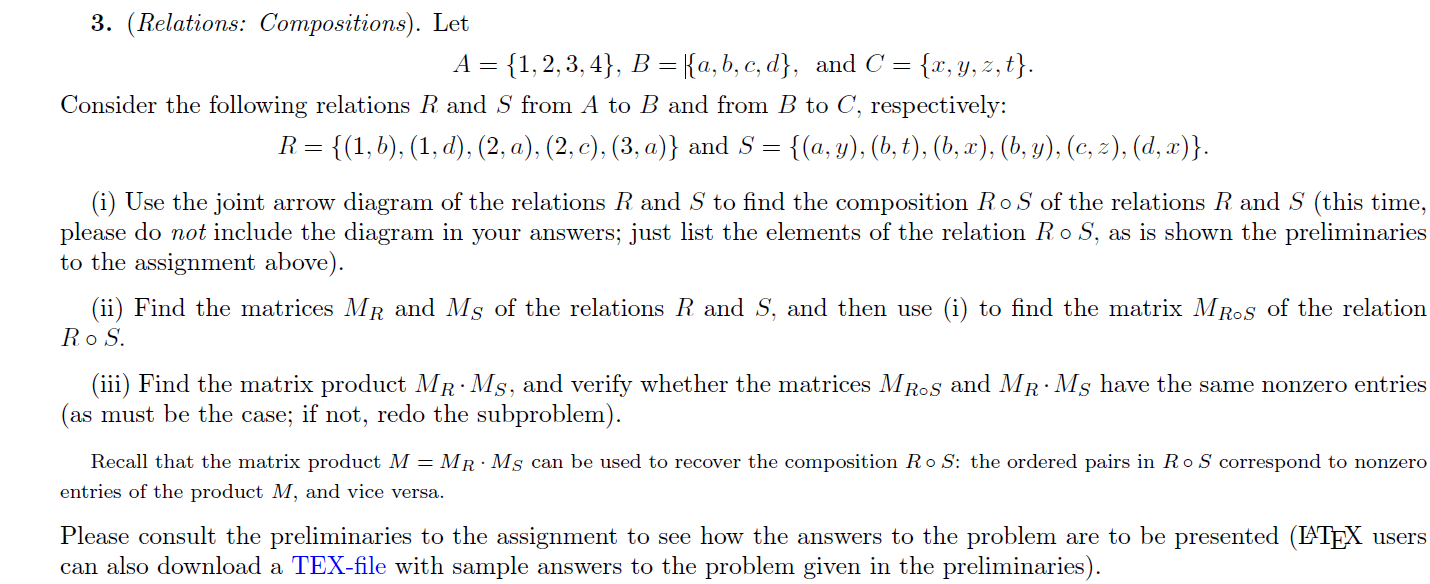 Solved = — 3. (Relations: Compositions). Let A = {1, 2, 3, | Chegg.com Solved = — 3. (Relations: Compositions). Let A = {1, 2, 3, | Chegg.com