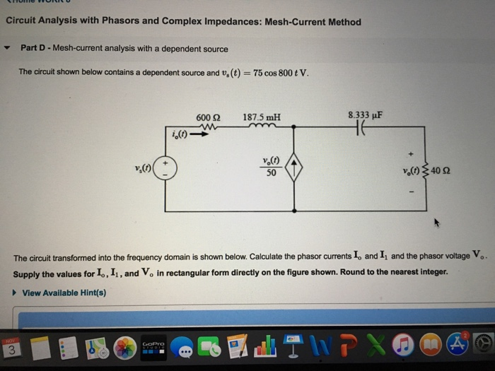 Solved Circuit Analysis with Phasors and Complex Impedances: | Chegg.com