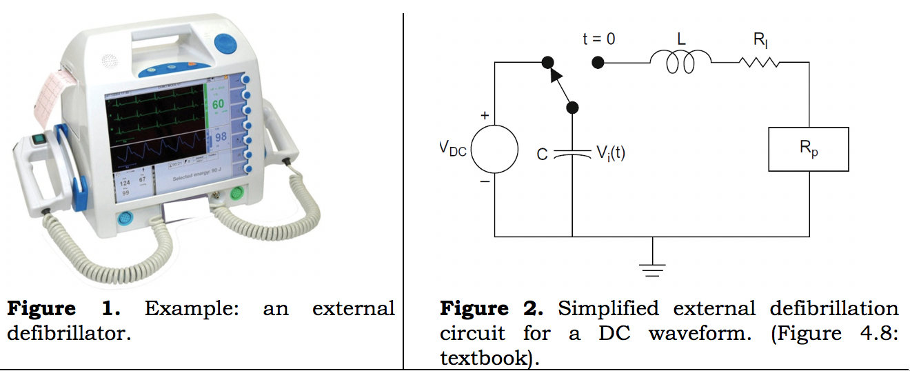 Solved Q) An external defibrillator (example shown in | Chegg.com