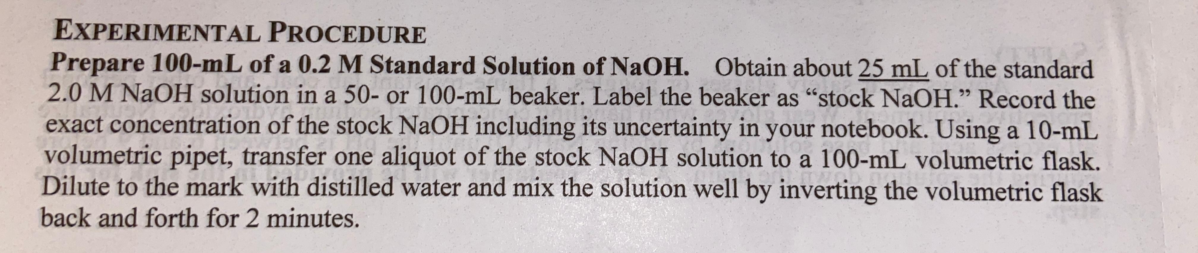 Calculate the concentration of the standard NaOH | Chegg.com
