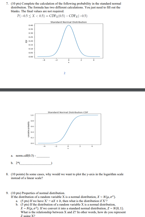 Solved 7. (10 pts) Complete the calculation of the following | Chegg.com