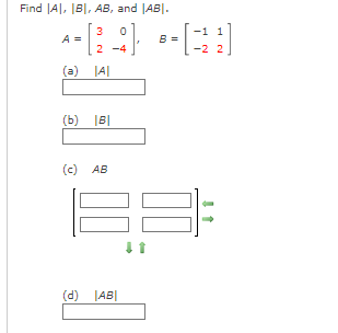 Solved Find all the minors and cofactors of the matrix. | Chegg.com