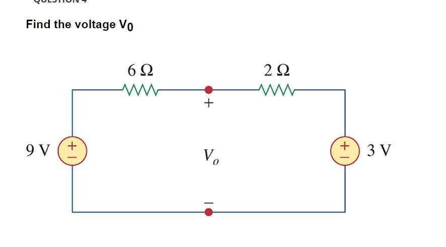 Solved Find the voltage V0 | Chegg.com