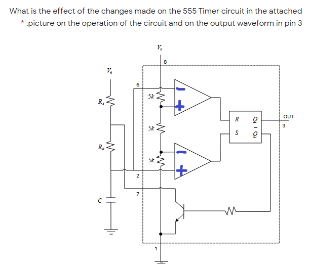 Solved What is the effect of the changes made on the 555 | Chegg.com