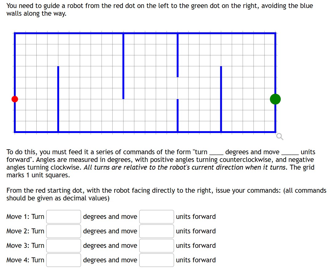 Solved You need to guide a robot from the red dot on the | Chegg.com | Chegg.com