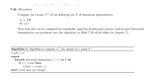 Solved 7.43 (20 points). Compute the closure of the | Chegg.com