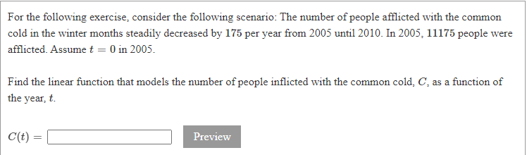 Solved For the following exercise, consider the following | Chegg.com