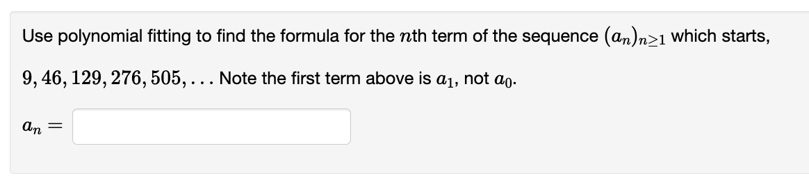 Solved Use polynomial fitting to find the formula for the | Chegg.com
