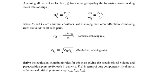 Assuming all pairs of molecules (ij) from same group | Chegg.com