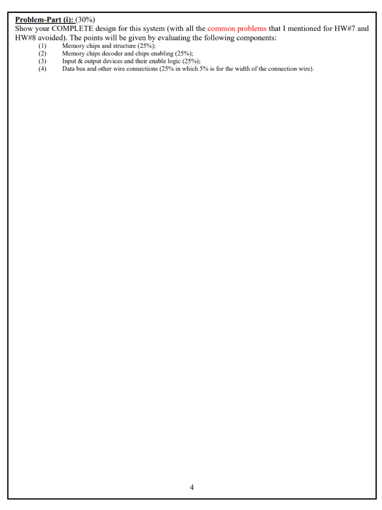 Problem Statement Class of Microcomputers II at Lamar | Chegg.com