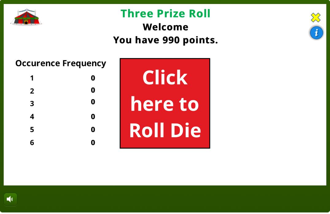 Three Prize Roll Welcome You have 1000 | Chegg.com