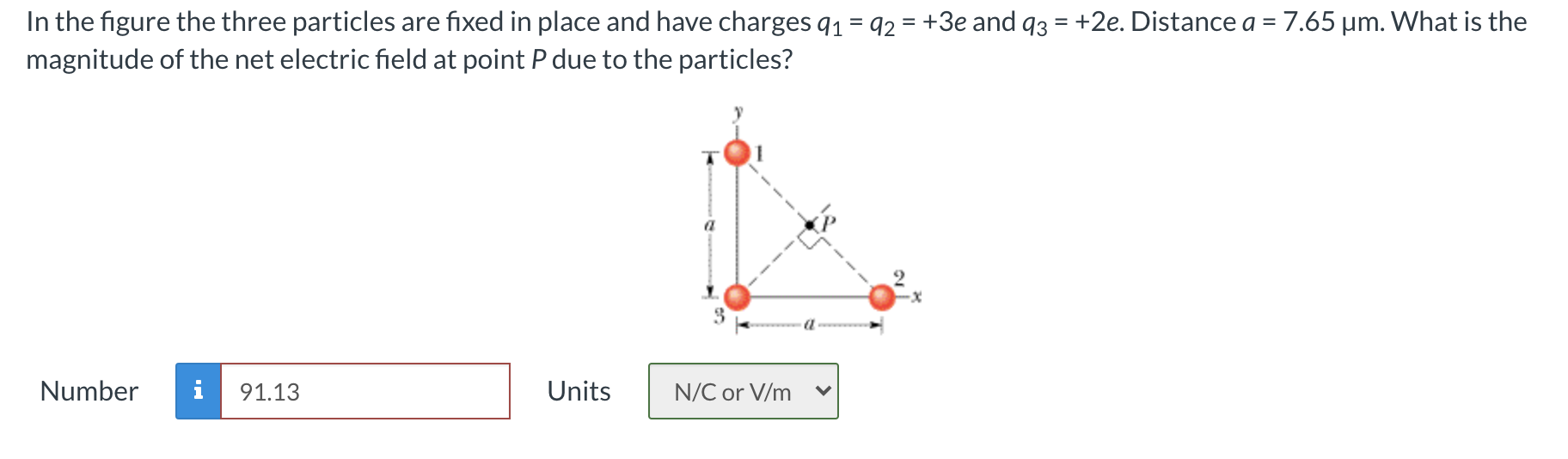 Solved In the figure the three particles are fixed in place | Chegg.com