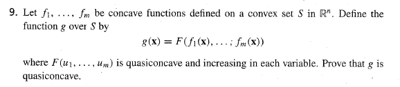 Solved Let f1,…,fm be concave functions defined on a convex | Chegg.com