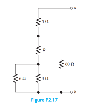 Solved Figure P2.17P2.17. The equivalent resistance between | Chegg.com