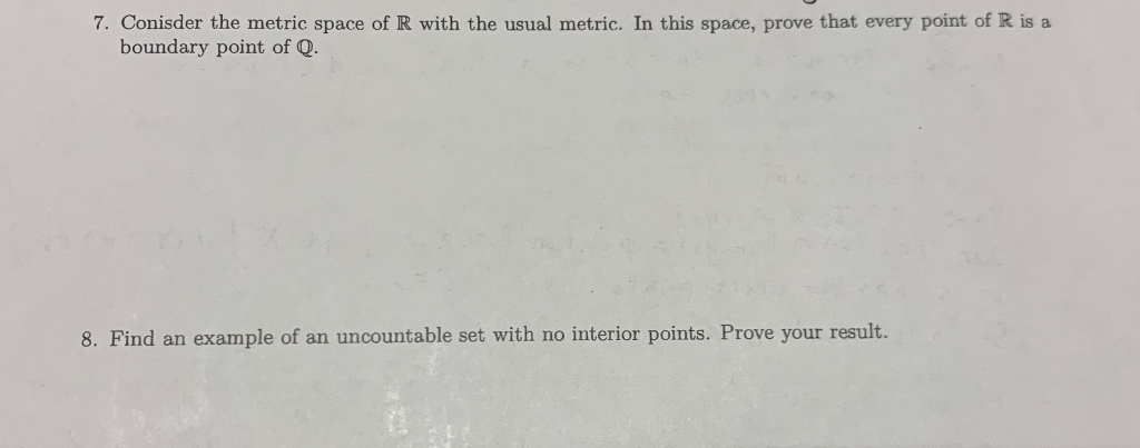 Solved 5. Let X = R2, let d2 be the Euclidean metric, and | Chegg.com