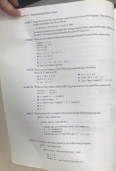Solved Review Exercises 163 REVIEW EXERCISES R4.1 Write | Chegg.com