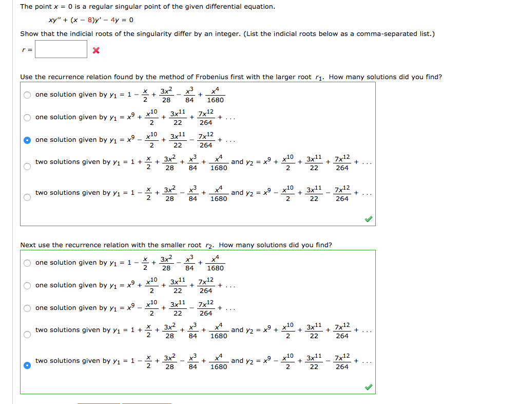 Solved The point x = 0 is a regular singular point of the | Chegg.com