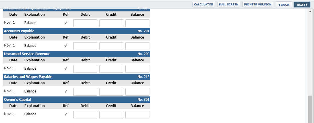 Solved Problem 3-05A a-g (Part Level Submission) On November | Chegg.com