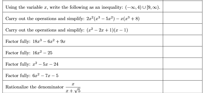 Solved Using the variable x, write the following as an | Chegg.com