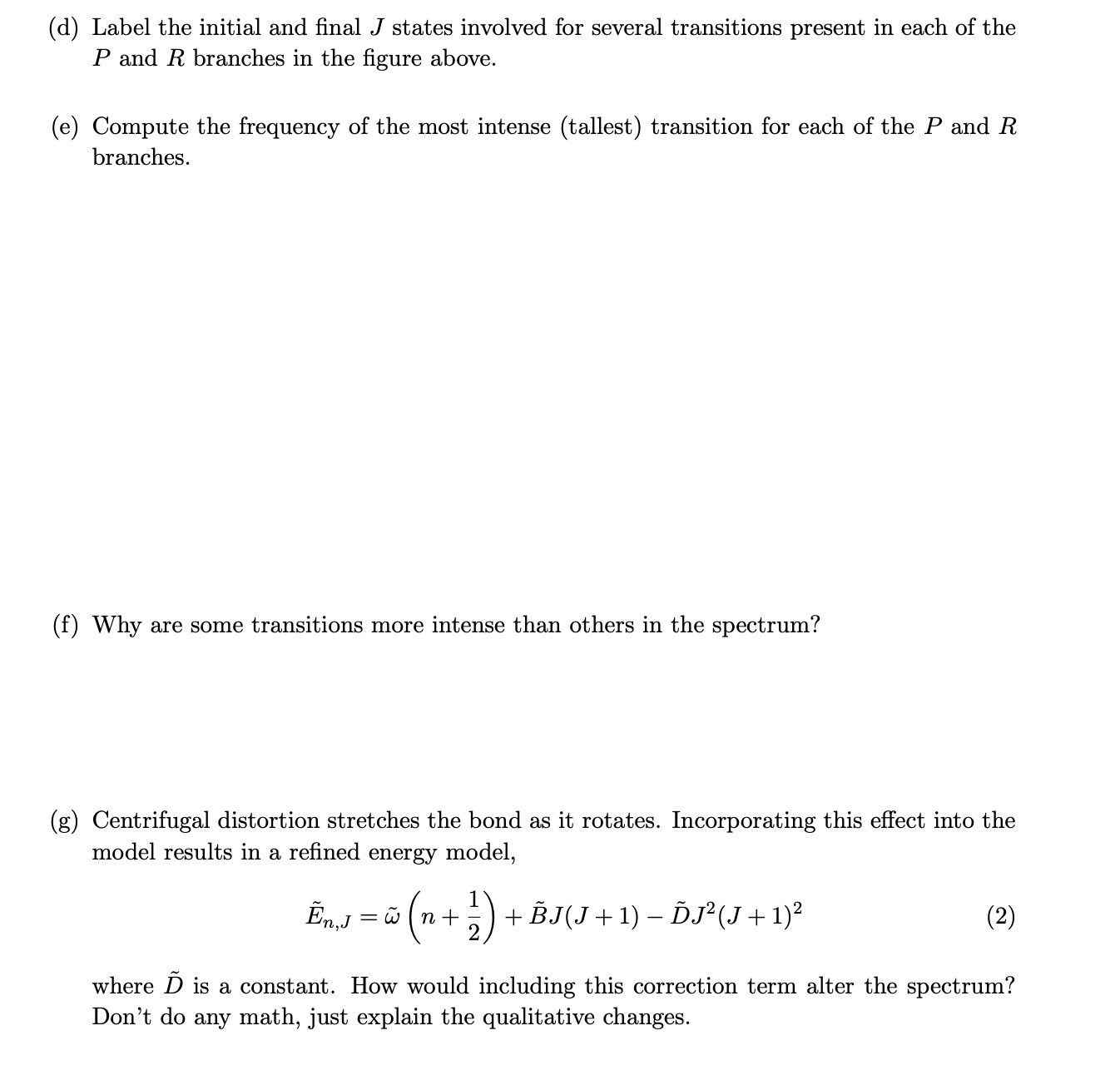 Rotational-Vibrational Spectroscopy: The simplest | Chegg.com
