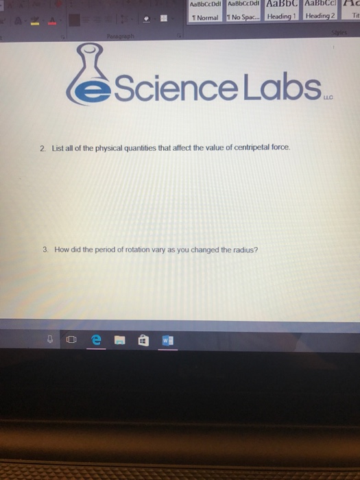 Solved Normal No S Heading 1 Heading 2 Experiment 1: | Chegg.com Solved Normal No S Heading 1 Heading 2 Experiment 1: | Chegg.com