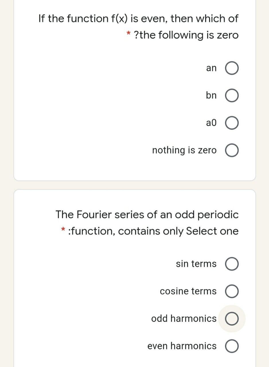 Solved If the function f(x) is even, then which of ?the | Chegg.com