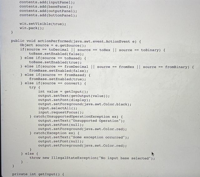 Solved /** * Interface for the Programming Assignment: Base | Chegg.com