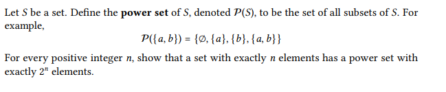 Solved Let S be a set. Define the power set of S, denoted | Chegg.com