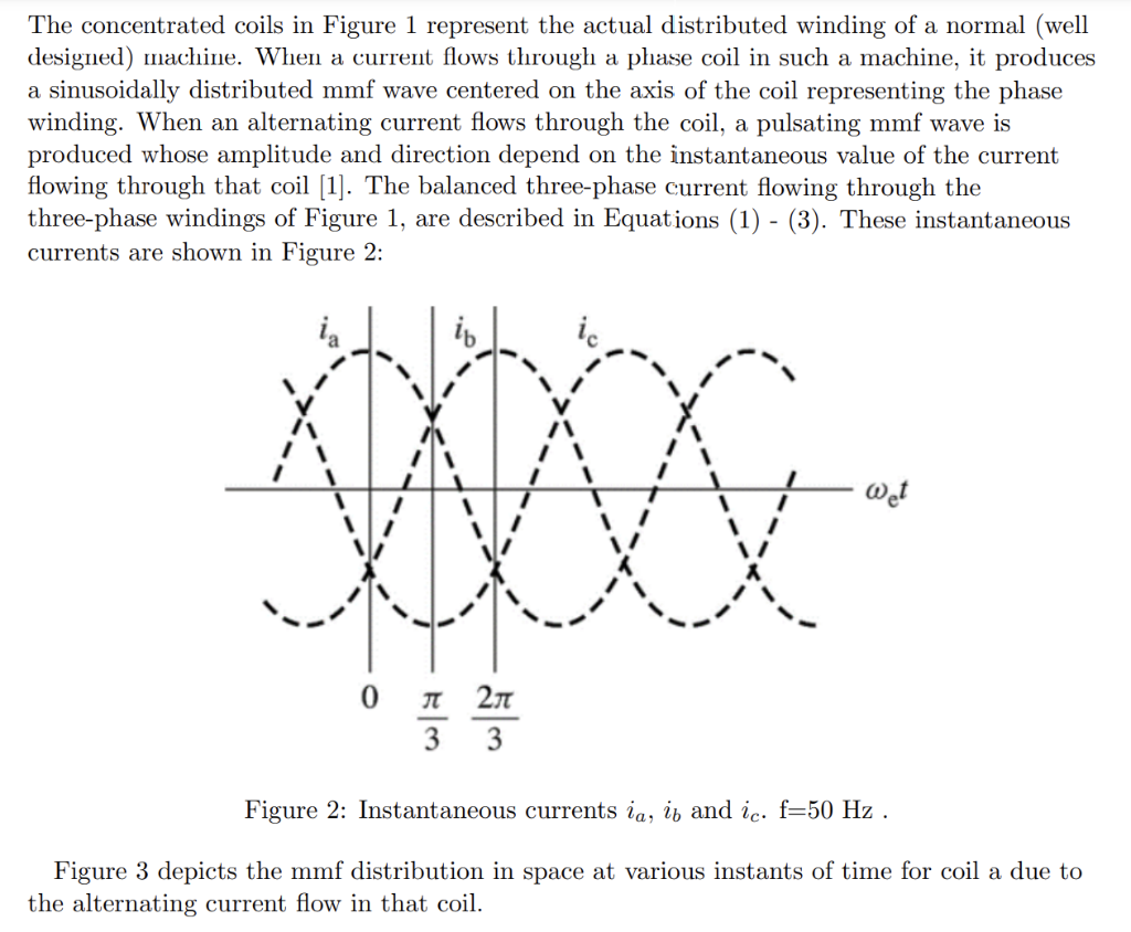 Solved The Figure 1 depicts a simple three phase AC machine | Chegg.com