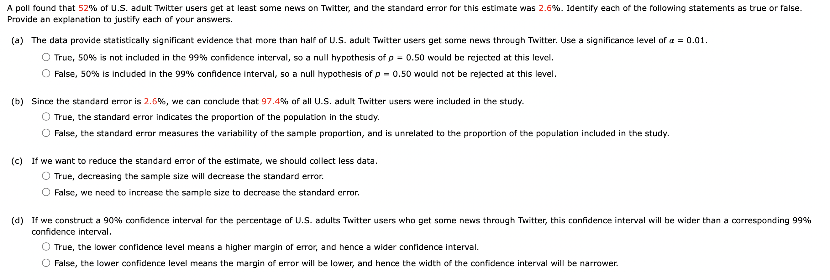 Solved Provide an explanation to justify each of your | Chegg.com