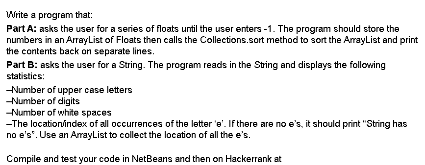 Solved Write a program that: Part A: asks the user for a | Chegg.com