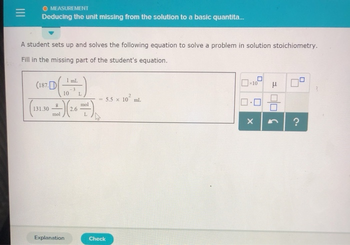 Solved MEASUREMENT ー Deducing the unit missing from the | Chegg.com