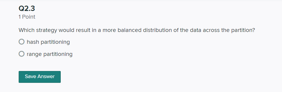 Solved Q1 Partitions and Partitioning 3 Points Q1.1 1 Point | Chegg.com