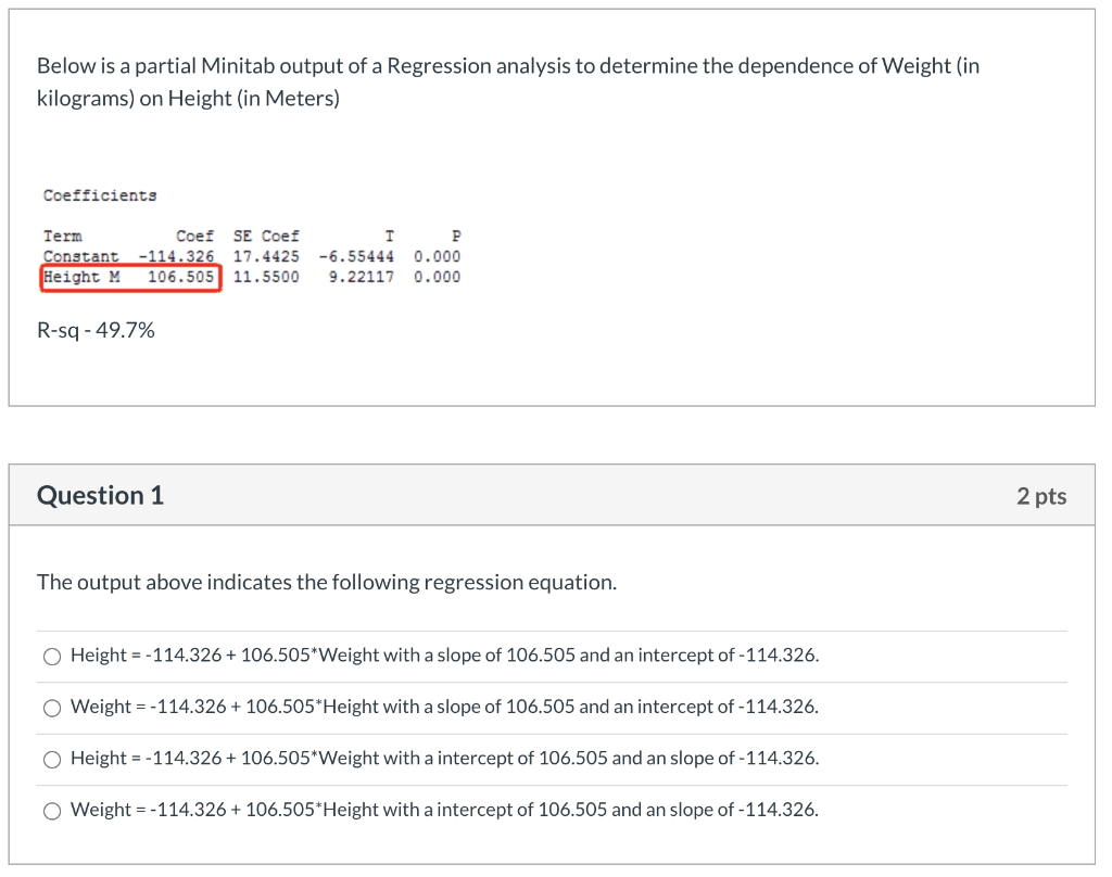Solved Below is a partial Minitab output of a Regression | Chegg.com