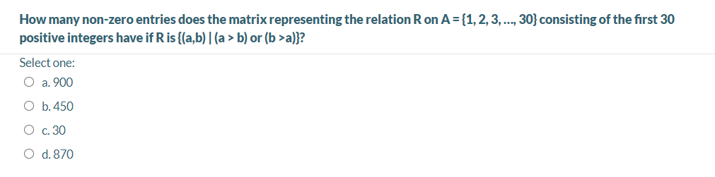 Solved How many non-zero entries does the matrix | Chegg.com