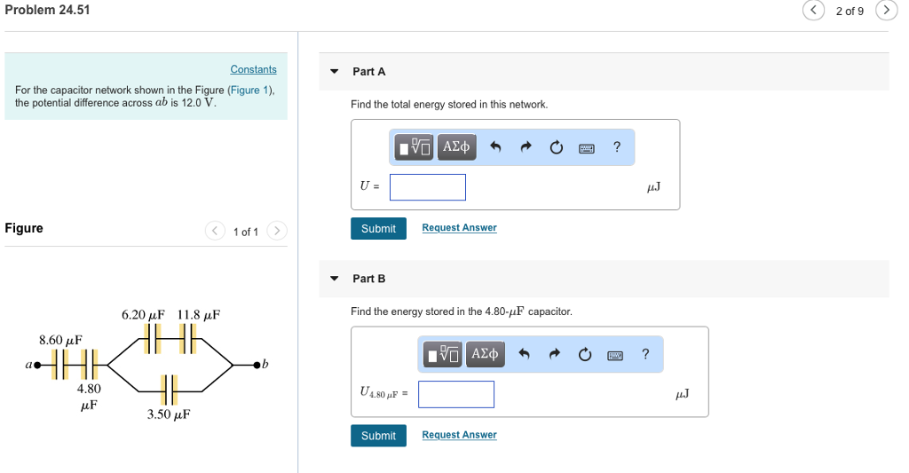 Solved Problem 24.51 2 of 9 > Constants Part A For the | Chegg.com