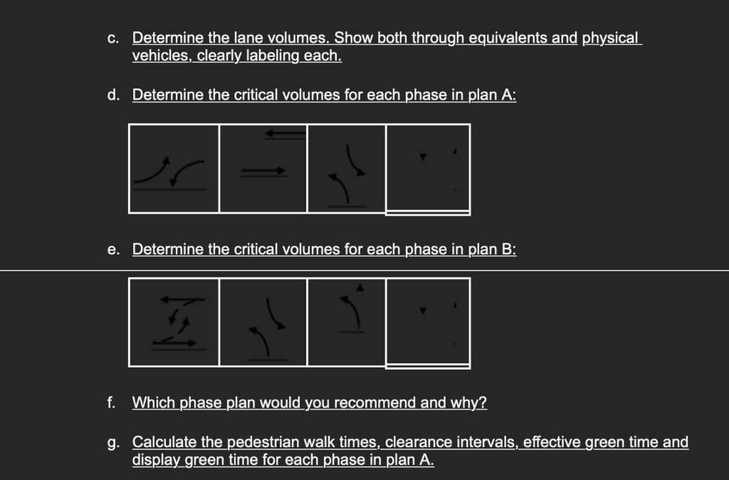 4. Consider the intersection below.c. Determine the | Chegg.com