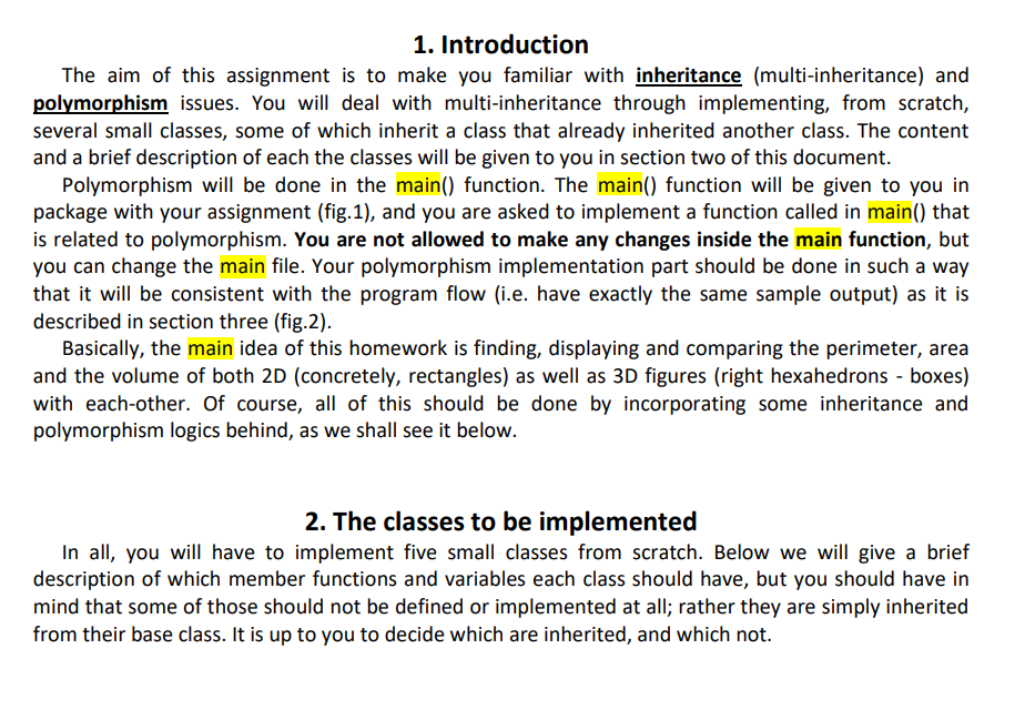 Solved 1. Introduction The aim of this assignment is to make | Chegg.com