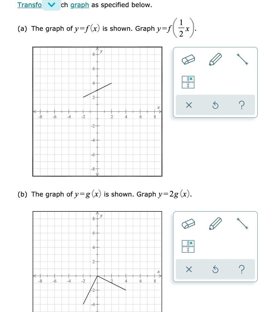 Solved Transfo v ch graph as specified below. (a) The graph | Chegg.com