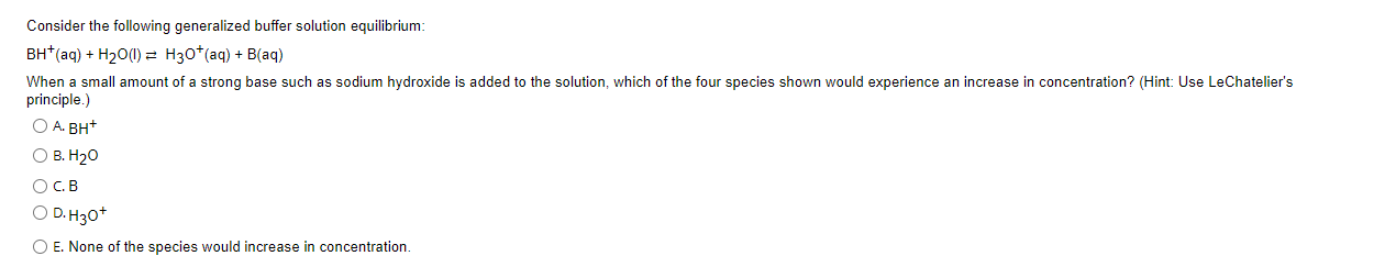 Solved Consider the following generalized buffer solution | Chegg.com