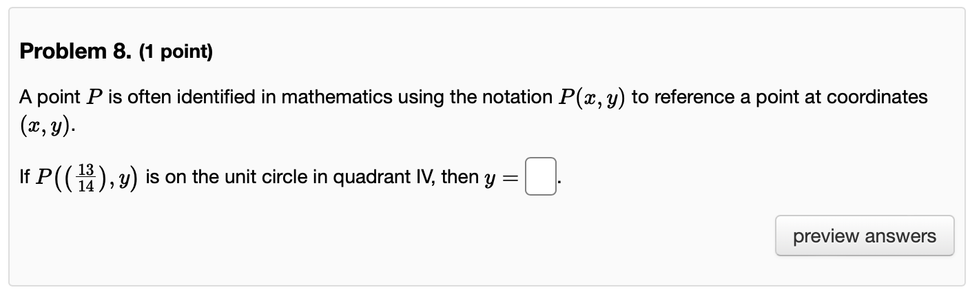Solved A point P is often identified in mathematics using | Chegg.com