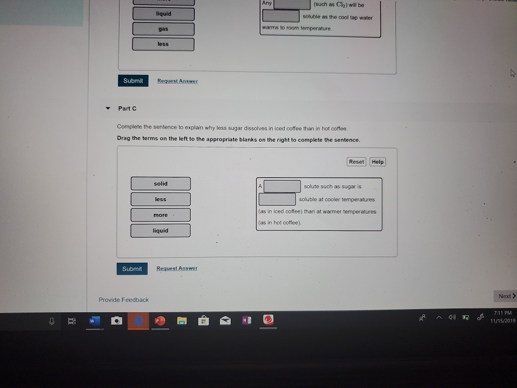 Solved Review | Constants | Per while Part A Complete the | Chegg.com