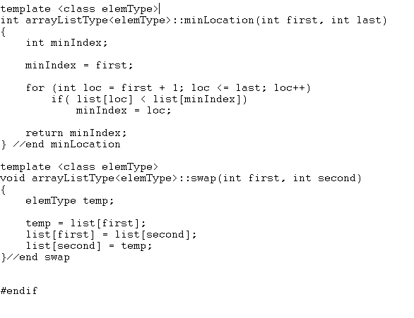Solved Here is the arraylisttype.h file for you reference | Chegg.com