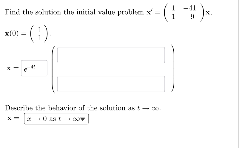 Solved Find the solution the initial value problem | Chegg.com