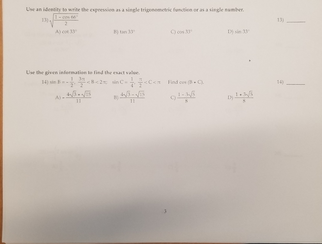 Solved Find the exact value, given that sin A=-4/5, with A | Chegg.com