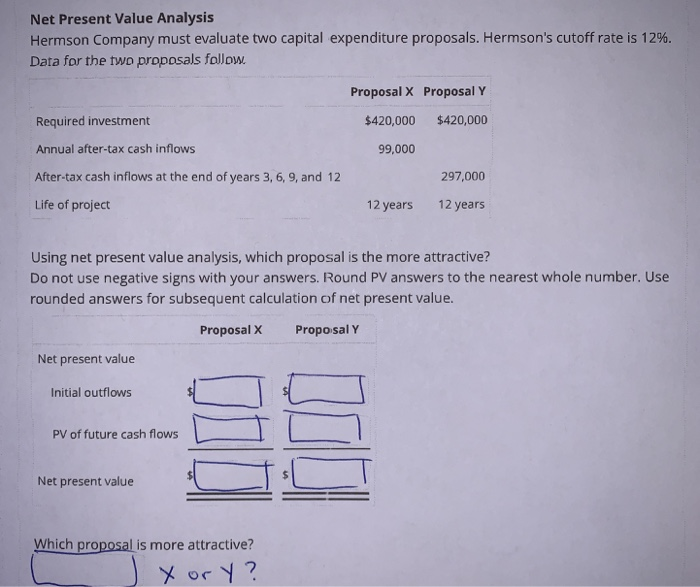 Solved Net Present Value Analysis Hermson Company must | Chegg.com